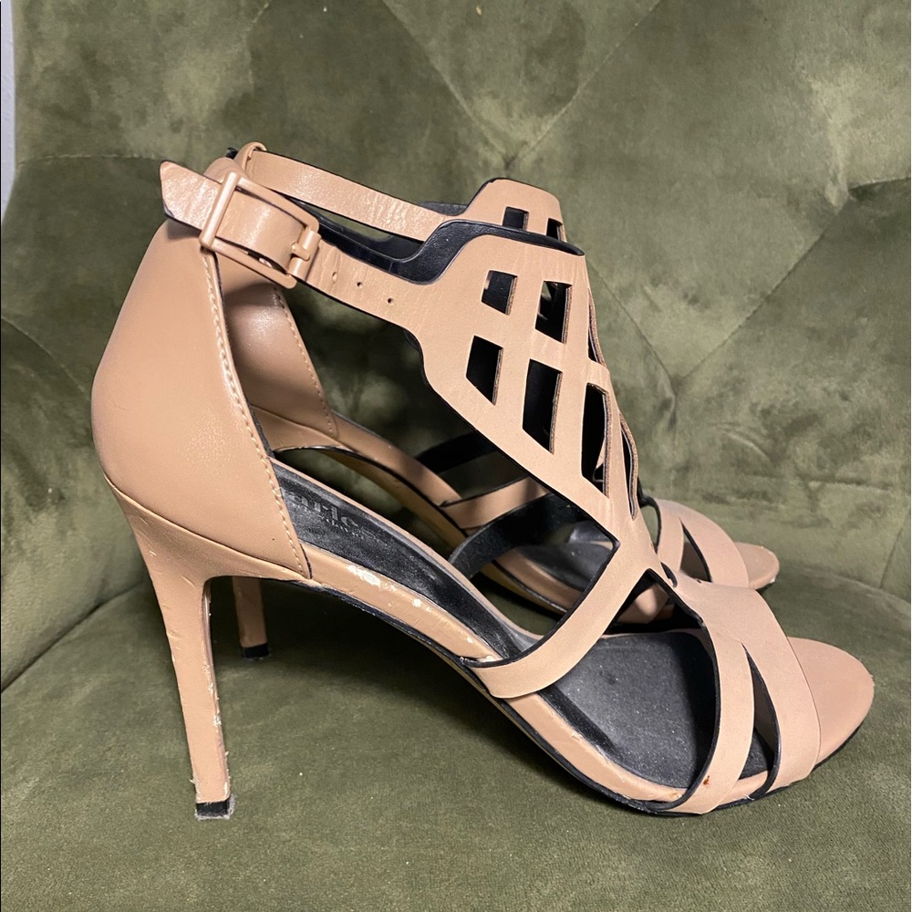 Charles By Charles David Heels, Tan With Beautiful Cu… - Gem